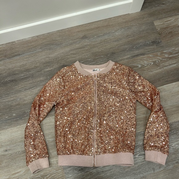Epic Threads | Jackets & Coats | Sequin Bomber Jacket Rose Gold | Poshmark